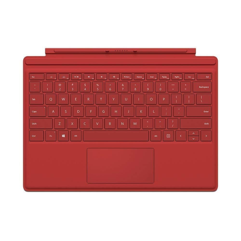 Microsoft Keyboard QWERTY Wireless Type Cover for Surface Pro - Red ...